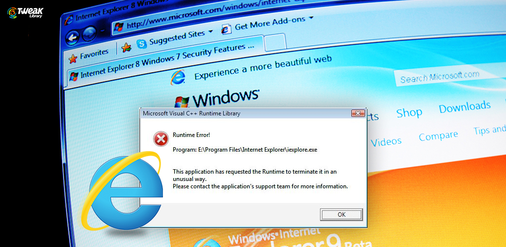 Fix Runtime Error In Internet Explorer